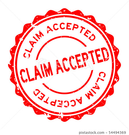 Grunge red claim accepted word round rubber stamp - Stock Illustration ...