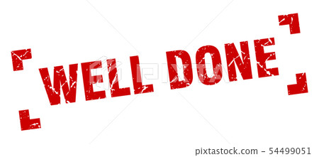 well done stamp. well done square grunge sign. - Stock Illustration ...