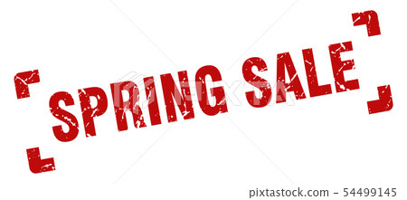 spring sale stamp. spring sale square grunge sign. - Stock Illustration ...