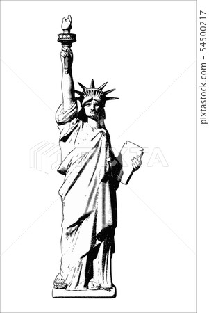 Engraving liberty illustration isolated on white - Stock Illustration ...
