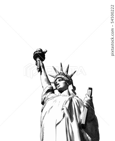 Engraving liberty illustration isolated on white - Stock Illustration ...