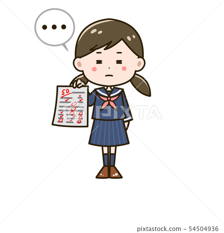 50 points Shut up girl pose illustration - Stock Illustration [54504936 ...
