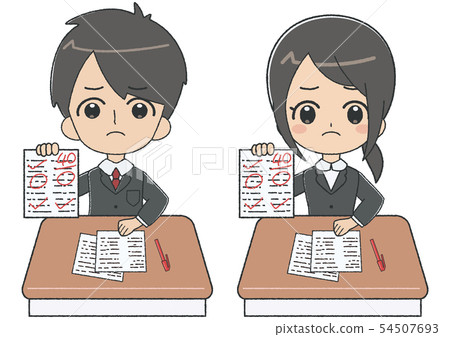 Test Score Men and Women Low Score - Stock Illustration [54507693] - PIXTA