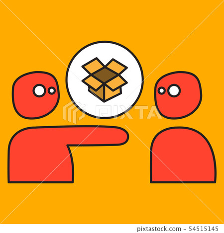 Dropbox color icon . Realistic icon or logo - Stock Illustration ...