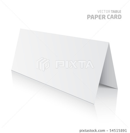 3d table paper card isolated on a grey background. - Stock Illustration ...