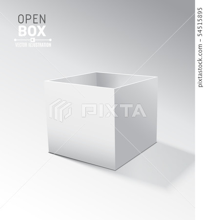 Grey open box with realistic shadows on grey - Stock Illustration ...