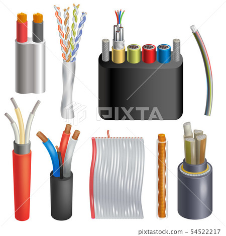 Cable vector cabled wire connection technology...-插圖素材 [54522217] - PIXTA圖庫
