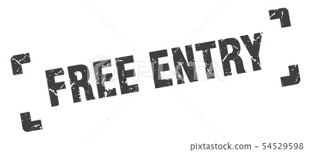 free entry stamp. free entry square grunge sign. - Stock Illustration ...