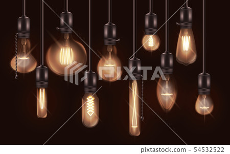Light bulbs set of vector 3d realistic... - Stock Illustration ...