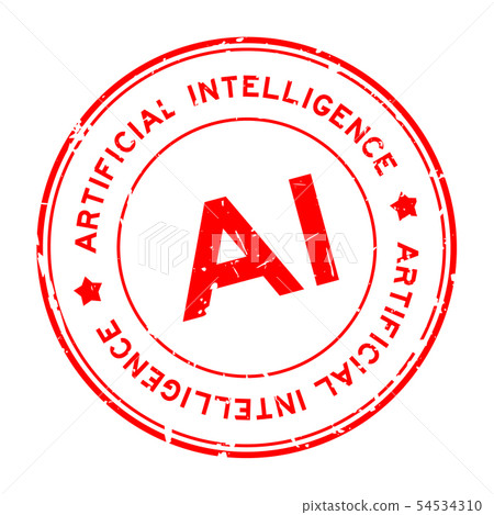 Grunge red AI rubber stamp - Stock Illustration [54534310] - PIXTA