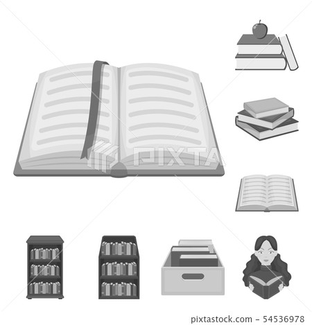Vector design of and library symbol. Collection... - Stock Illustration ...