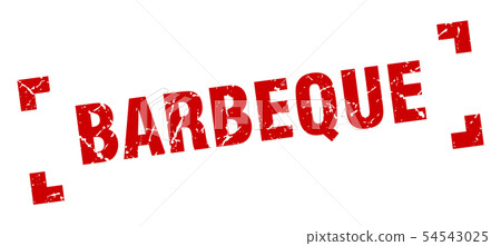barbeque stamp. barbeque square grunge sign. - Stock Illustration ...