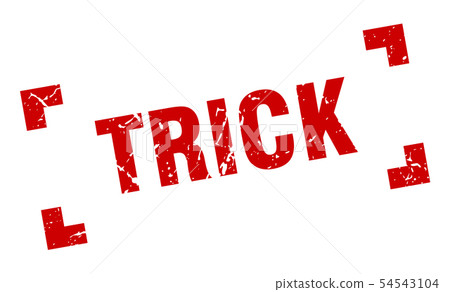 trick stamp. trick square grunge sign. trick - Stock Illustration ...