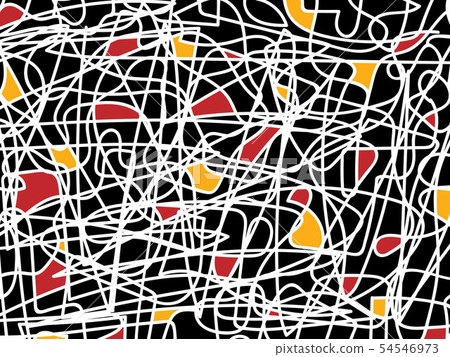 Random chaotic lines abstract geometric pattern - Stock Illustration ...