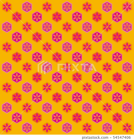 Hexagon flower pattern - Stock Illustration [54547406] - PIXTA
