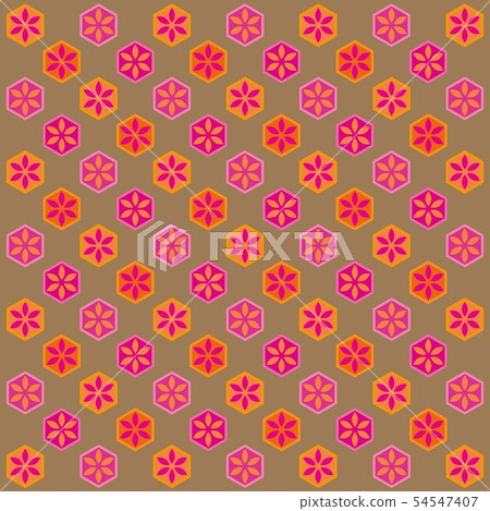 Hexagon flower pattern - Stock Illustration [54547407] - PIXTA