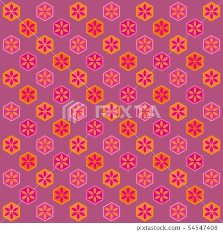 Hexagon flower pattern - Stock Illustration [54547408] - PIXTA