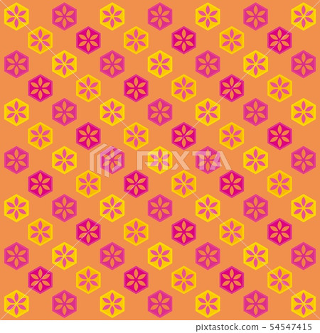 Hexagon flower pattern - Stock Illustration [54547415] - PIXTA