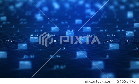 Big data visualization concept. Machine learning - Stock Illustration ...