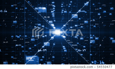 Big data visualization concept. Machine learning - Stock Illustration ...