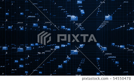 Big data visualization concept. Machine learning - Stock Illustration ...