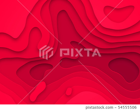 Papercut red gradient multi layer background - Stock Illustration ...