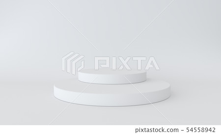 3D render of abstract platform. Geometric... - Stock Illustration ...