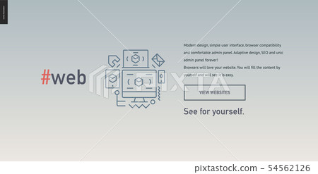 Web design block website template - Stock Illustration [54562126] - PIXTA