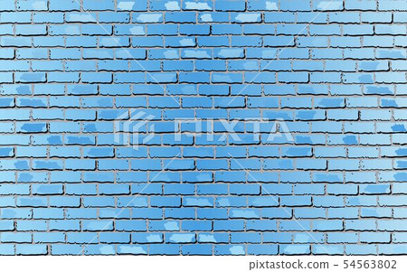 Shiny Light Blue Brick Wall - Stock Illustration [54563802] - PIXTA