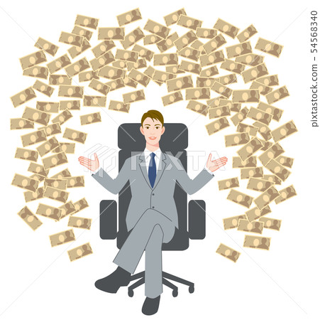 Men money chair - Stock Illustration [54568340] - PIXTA