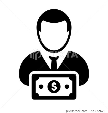 Money icon vector male user person profile avatar-插圖素材 [54572670] - PIXTA圖庫