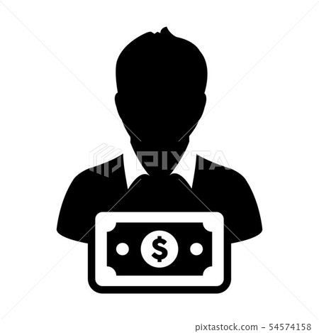 Funding icon vector male user person profile - Stock Illustration ...