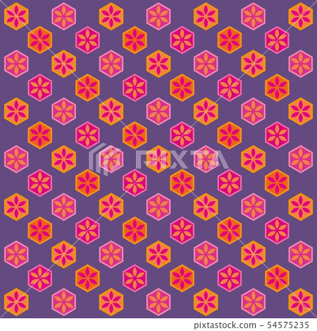 Hexagon flower pattern - Stock Illustration [54575235] - PIXTA
