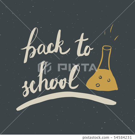 Back to School Calligraphic Lettering. Calligraphy - Stock Illustration ...