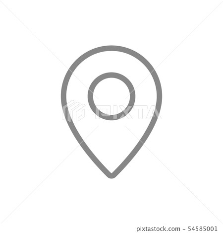 Location mark line icon. Map pointer symbol and... - Stock Illustration ...