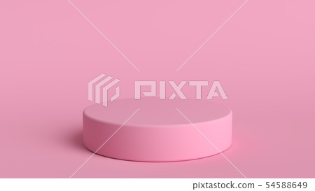 3d abstract background render. Pink platform... - Stock Illustration ...
