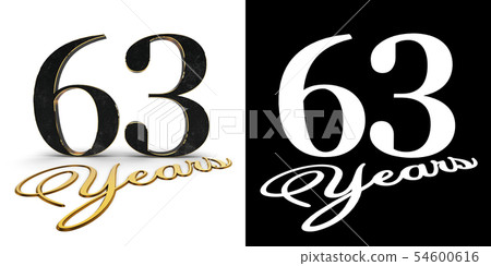 Golden number sixty three (number 63) and the - Stock Illustration ...