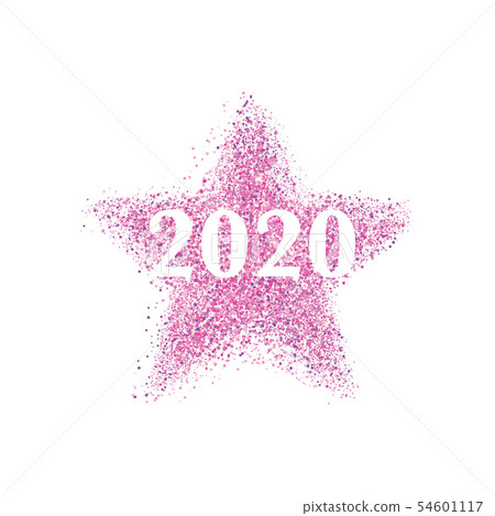 Nappy new year 2020 confetti postcard decoration - Stock Illustration ...