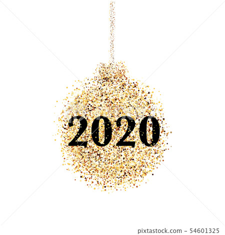 Nappy new year 2020 confetti postcard decoration - Stock Illustration ...