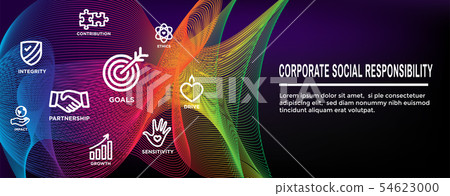 CSR-Corporate Social Responsibility Outline Icon - Stock Illustration ...