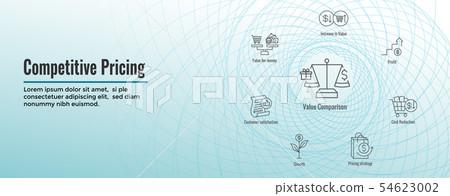 Competitive Pricing Icon Set with Growth, - Stock Illustration ...