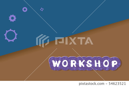 Workshop template with handwritten lettering. - Stock Illustration ...