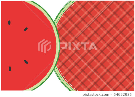 Watermelon Postcard Background Material Frame - Stock Illustration ...