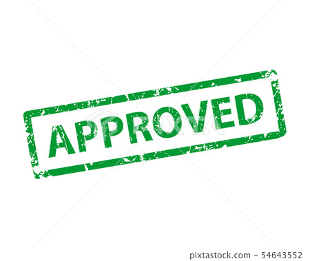 Approved sign sticker. Stamp vector texture. - Stock Illustration ...