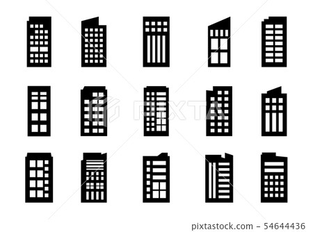 Company icons set on white background, Black-插圖素材 [54644436] - PIXTA圖庫