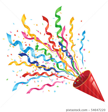 Party cracker _ red _ colorful - Stock Illustration [54647220] - PIXTA