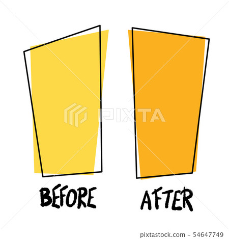 Before and after template. Vector illustration. - Stock Illustration ...