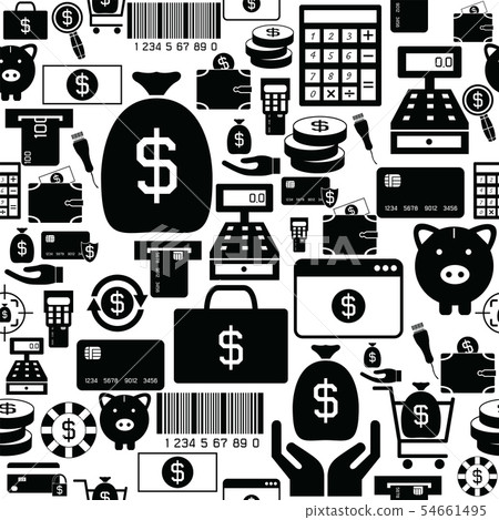 payment seamless pattern background icon. - Stock Illustration ...