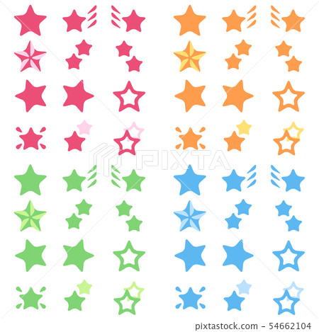 4 color star mark set 2 - Stock Illustration [54662104] - PIXTA