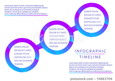 Futuristic Infographic timeline template with 3...-插圖素材 [54663704 ...